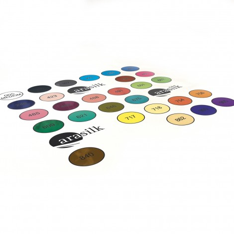 Outlined Dupont Colour Chart - Ponge 9 silk
